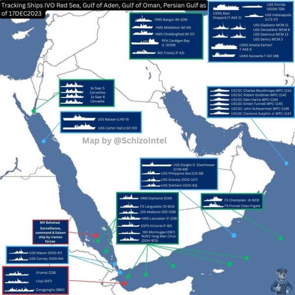 Tracking Naval Forces Red Sea, Gulf of Aden, Gulf of Oman, and Persian ...